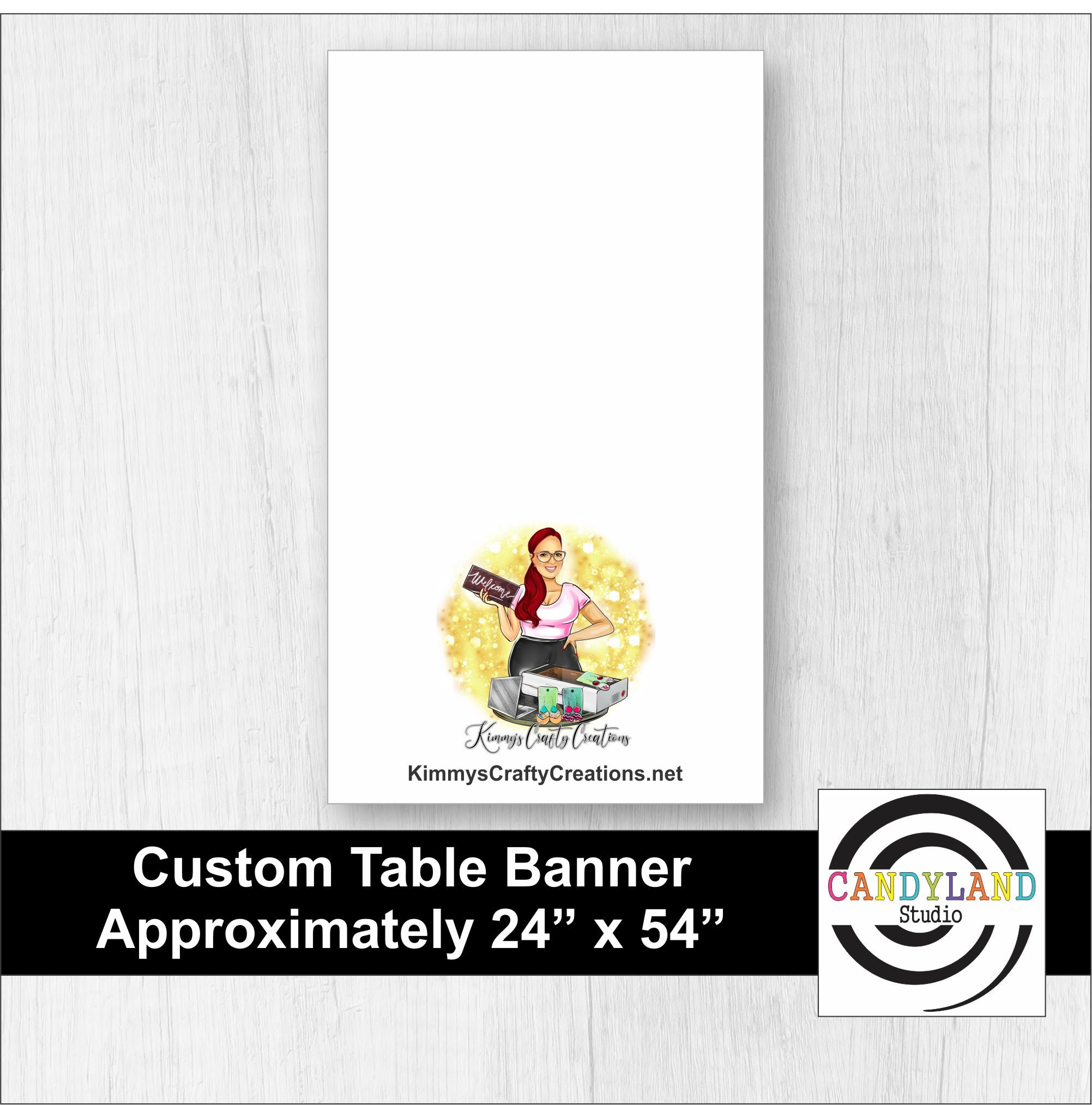 Kimmy's Crafty Creations Custom Table Banner – Candyland Studio