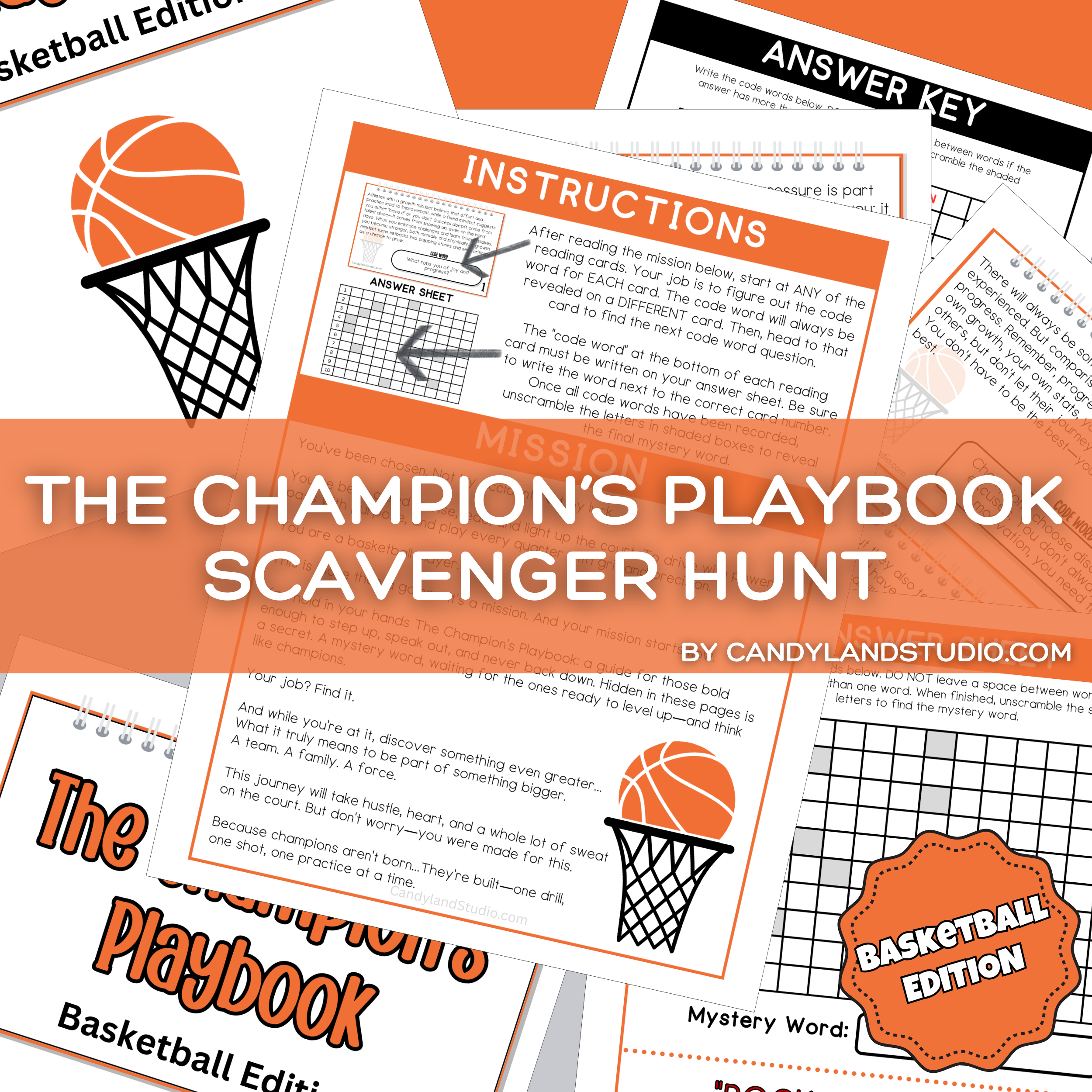 Basketball Team Scavenger Hunt - Promotes Growth Mindset – Candyland Studio