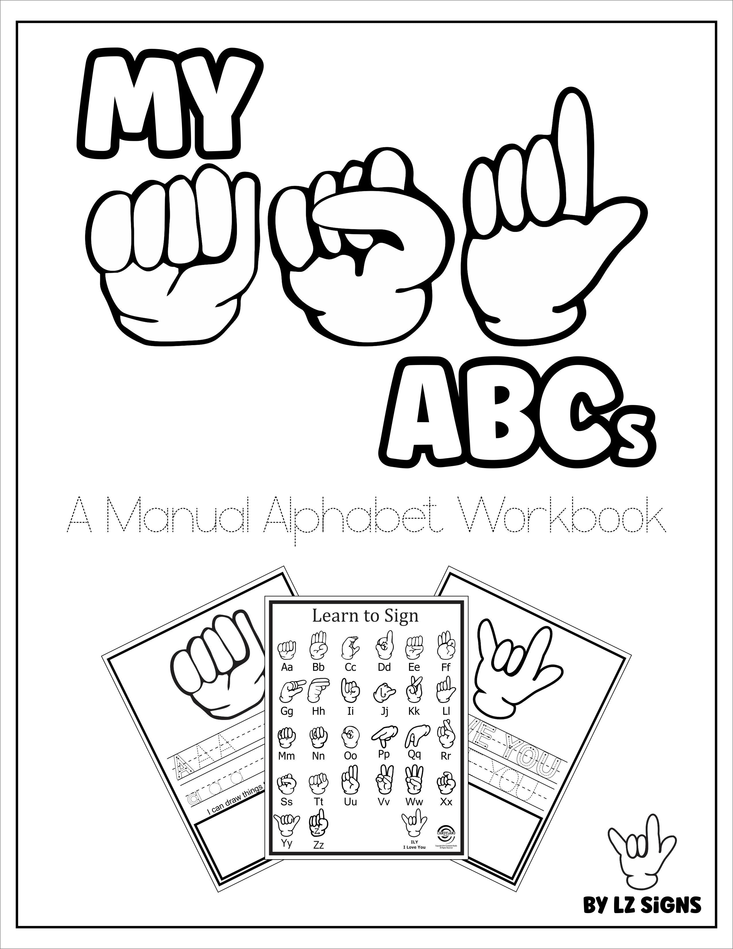 My ASL ABCs - A Manual Alphabet Workbook DIGITAL DOWNLOAD – Candyland ...