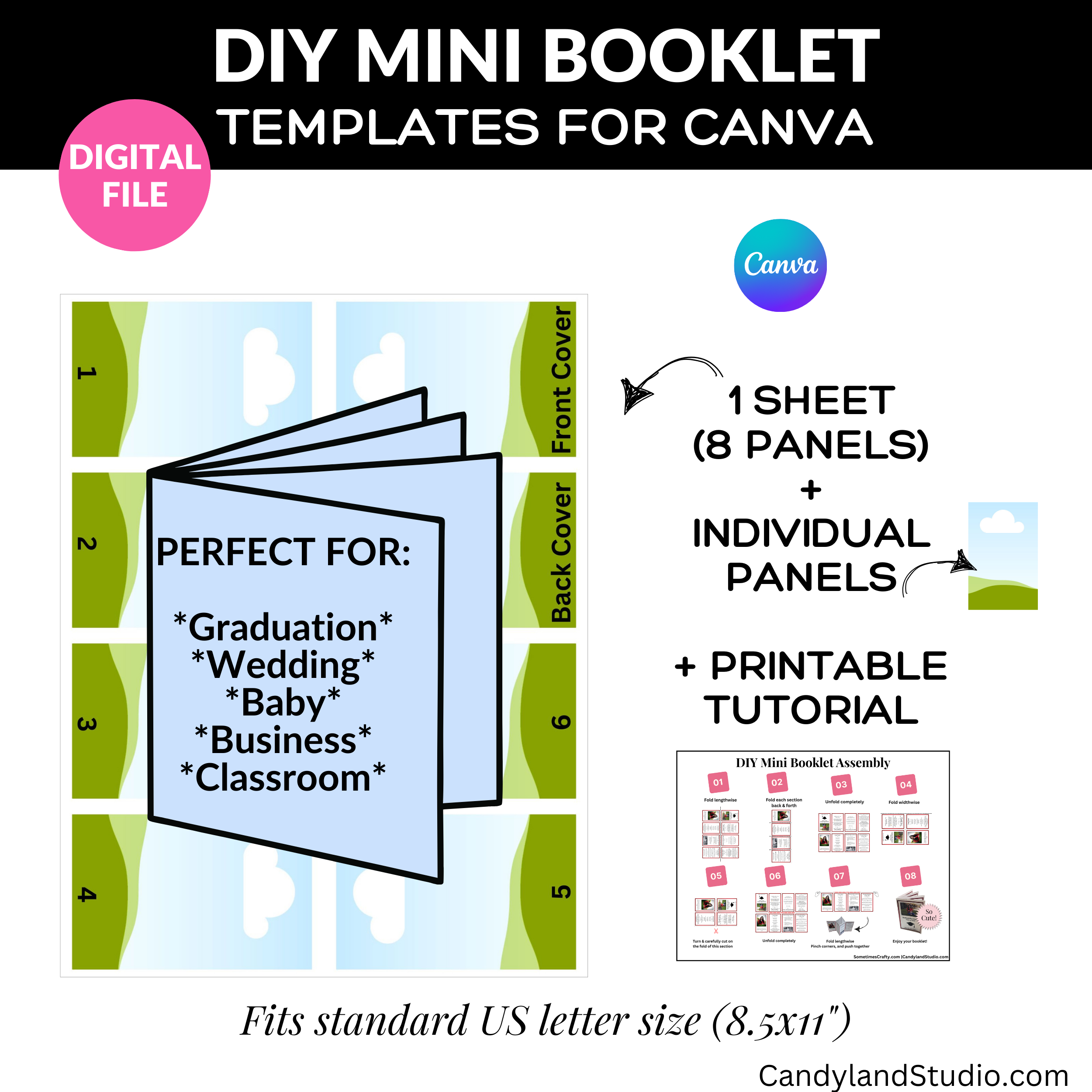 DIY Mini Booklet Template for Canva – Candyland Studio