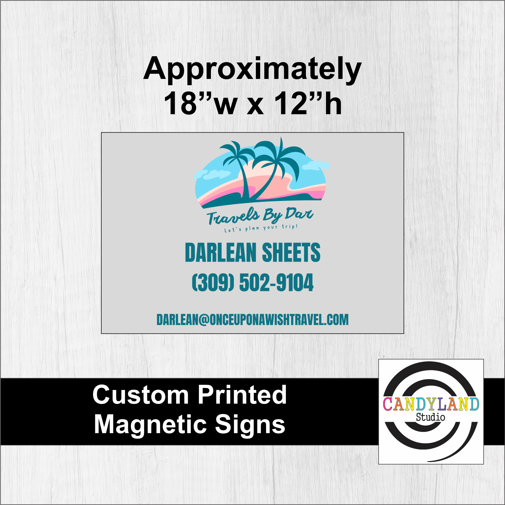 Travels By Dar Magnetic Sign – Candyland Studio