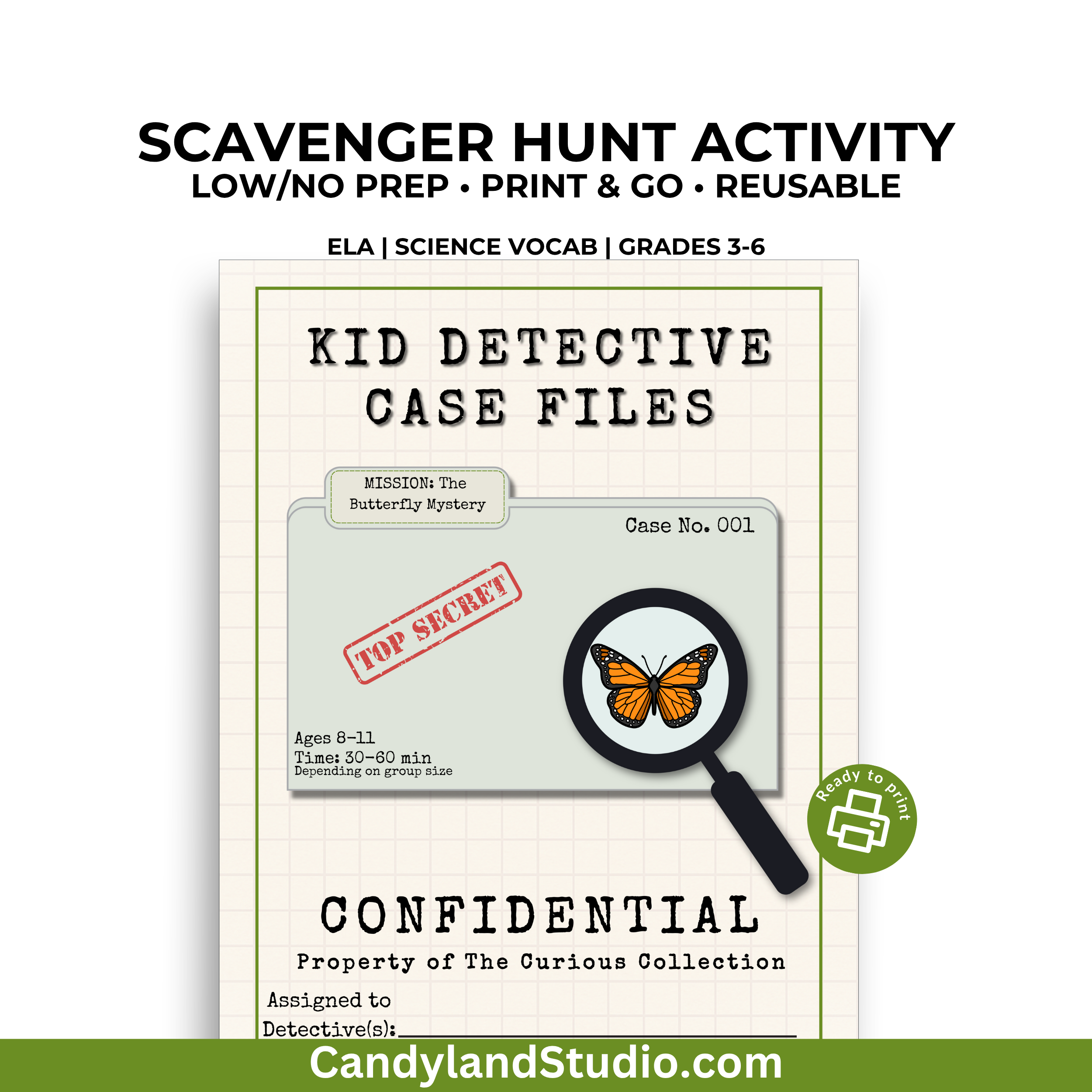 Kid Detective Butterfly Life Cycle Scavenger Hunt Printable – Candyland ...