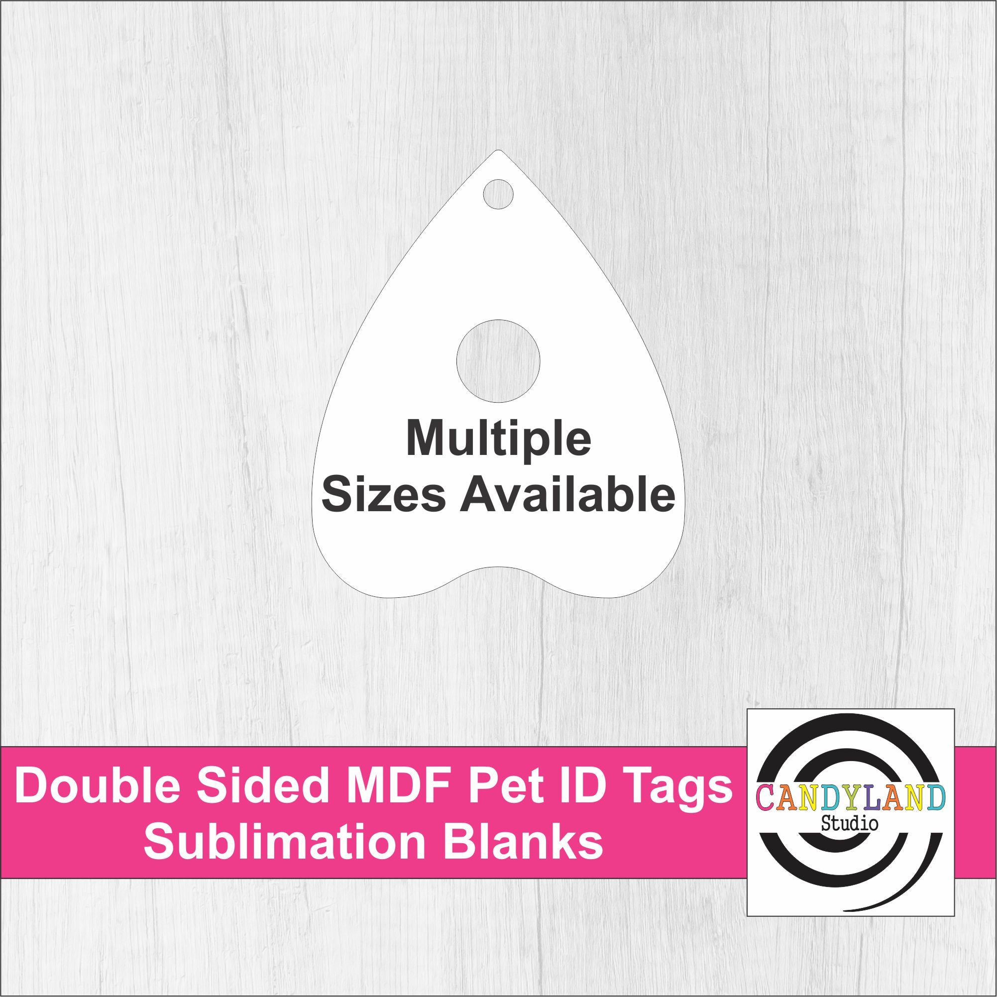 Planchette Tip Up Pet ID Tags - Double Sided – Candyland Studio