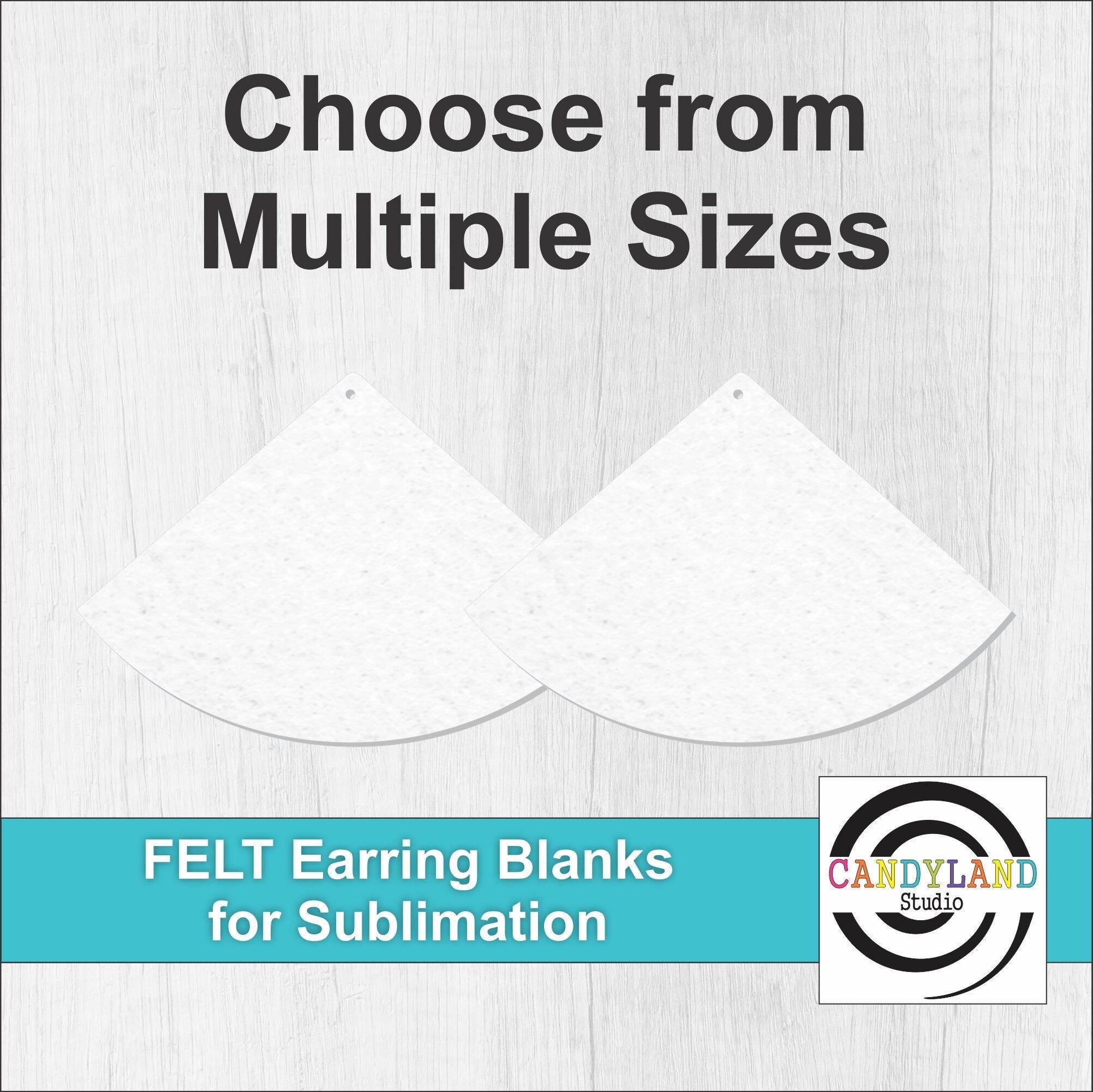 Fan Shape Earrings STIFF Polyester Felt Sublimation Blanks – Candyland ...
